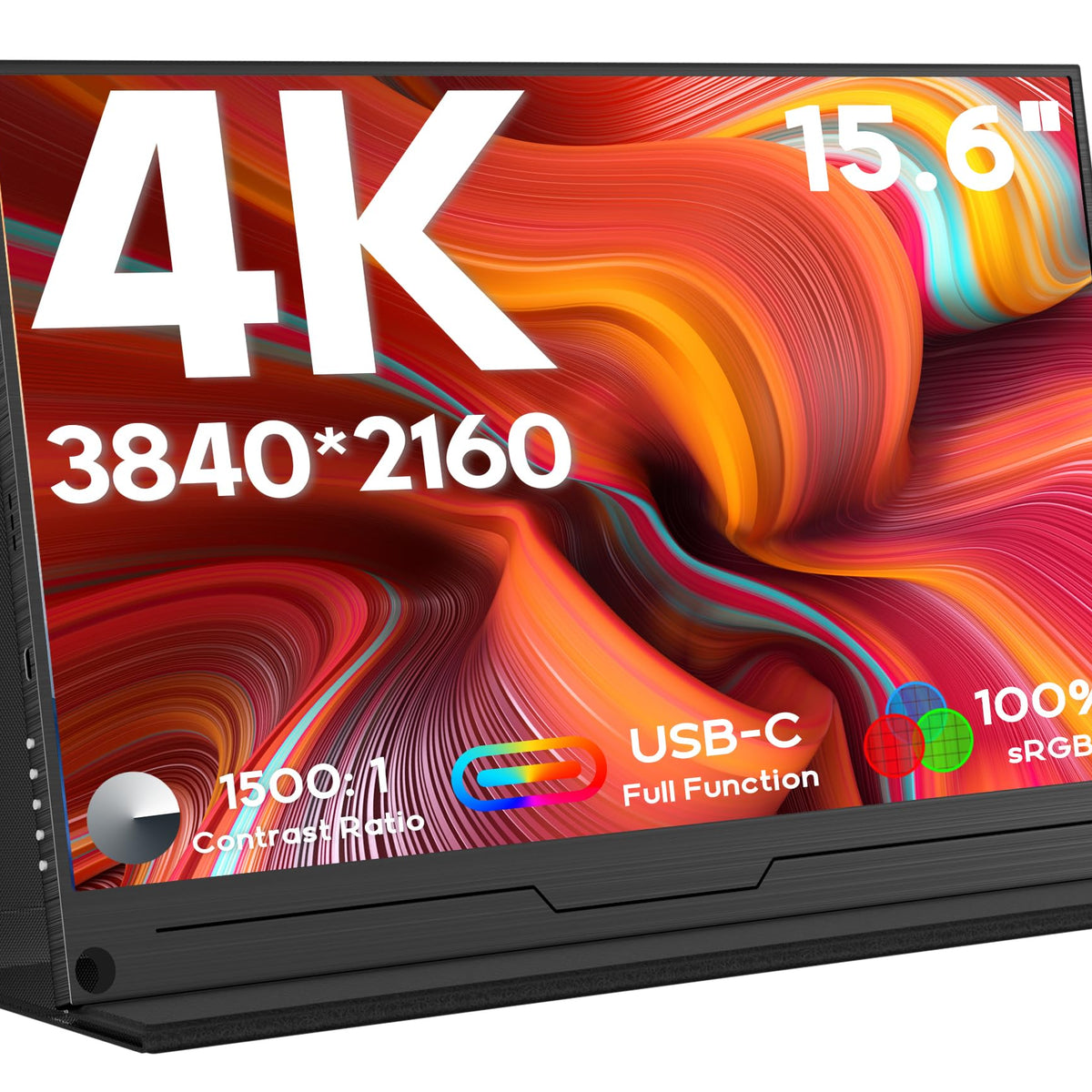 Zscmalls 4K Portable Monitor, 15.6'' 3840 * 2160 Laptop Extended Monit – Electroeshop