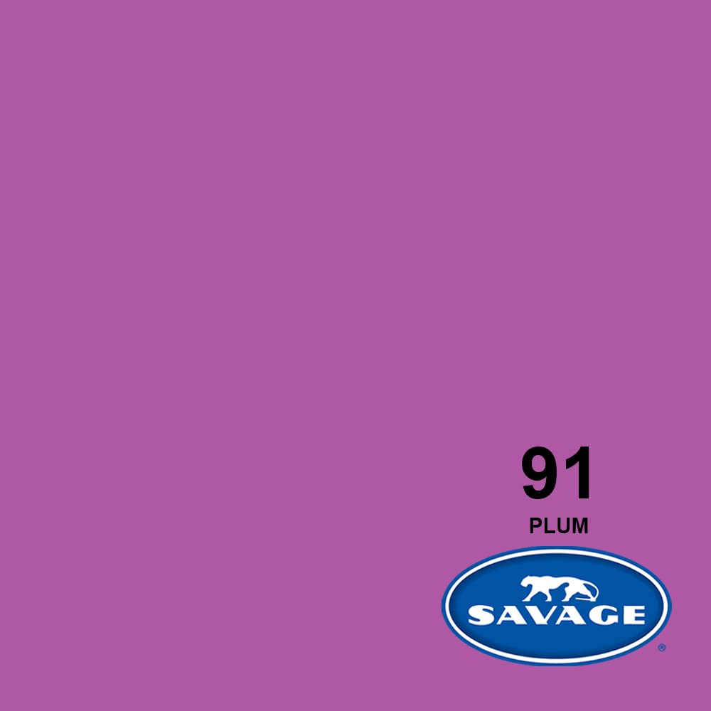 Savage Seamless Paper Backdrop - 107"x36' Plum - Ideal for YouTube, St ...