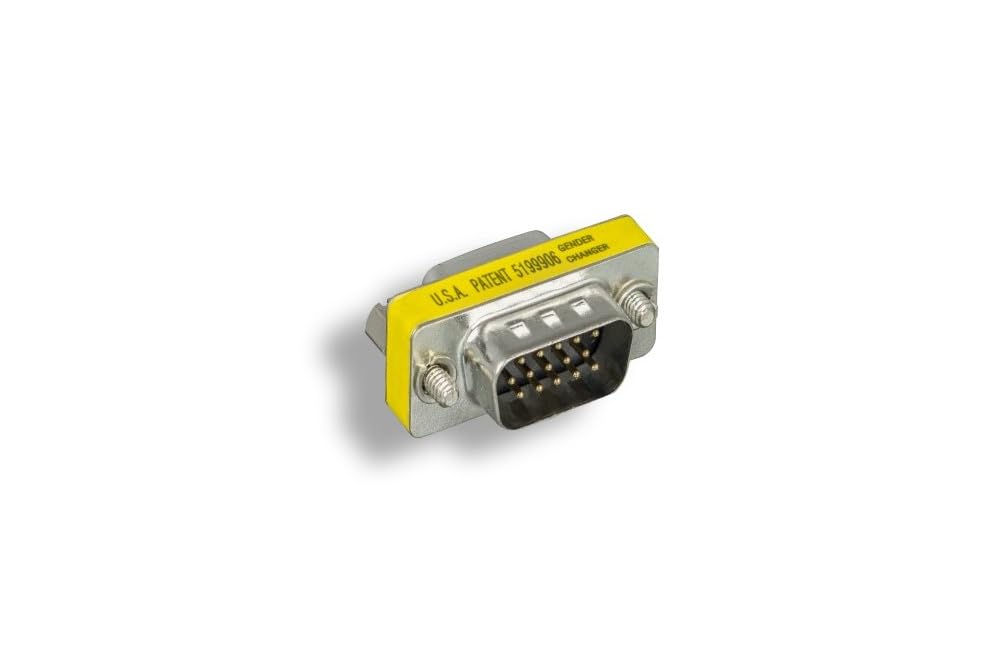 KENTEK Mini HD15 15 Pin Male to Male M/M VGA SVGA Video Port Mini ...