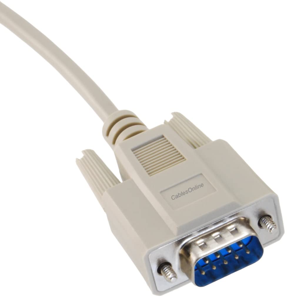 CablesOnline 100ft DB9 Serial Male to Female 9-Wire Straight Thru ...