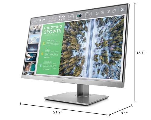 HP EliteDisplay E243 23.8-Inch Screen LED-Lit Monitor Silver (1FH47AA# ...
