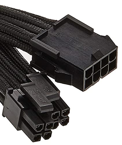 Silverstone Tek Sleeved Extension Power Supply Cable with 1 x 8-Pin to ...