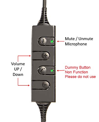 Call Center Headset Quick Disconnect QD Cable to USB Plug Adapter with ...