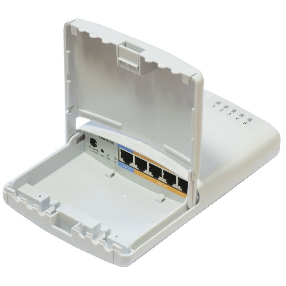 Mikrotik PowerBox 64MB Router 5x10/100 4xPoE-OUT OSL4 Outdoor Case 2W ...