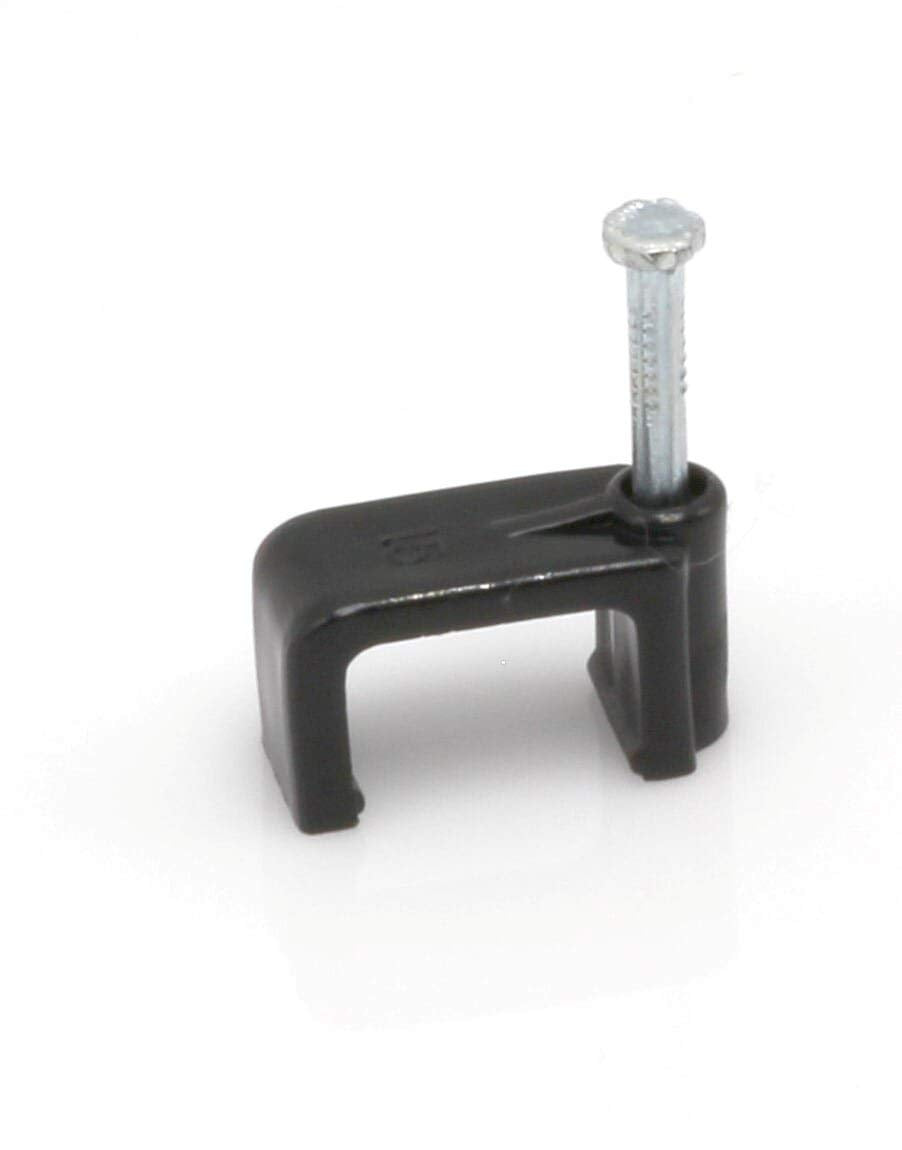 The Cimple Co 1/2 Inch 12Mm Coax Cable Clips With Nails Black, 100 Pc ...