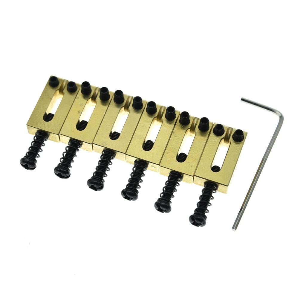Kaish Solid Brass Guitar Bridge Saddles Brass Saddle 10.8Mm String Spa ...
