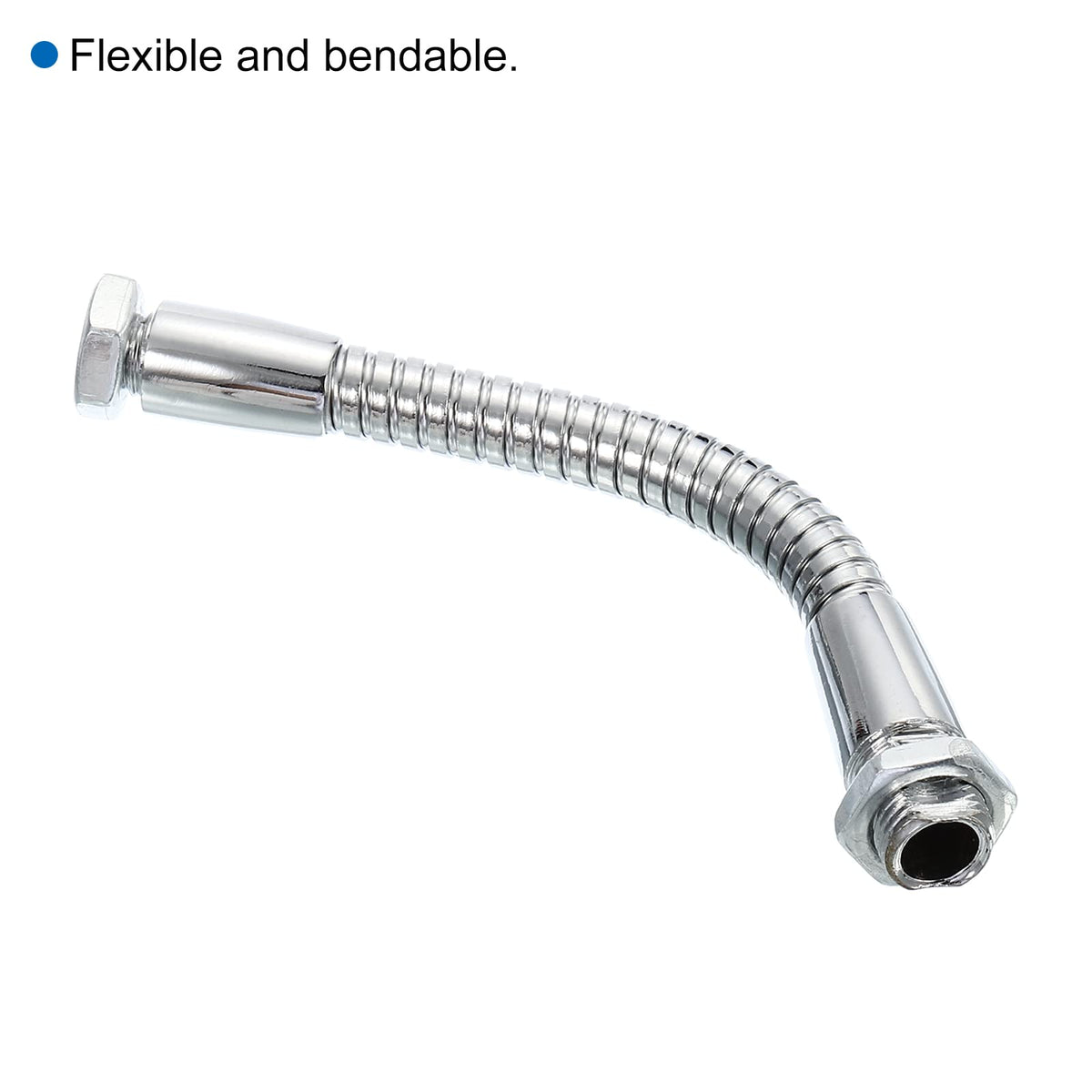 Patikil 4.7'' Universal Gooseneck, 2Pcs M10 Fine Thread Metal Hose Fle ...