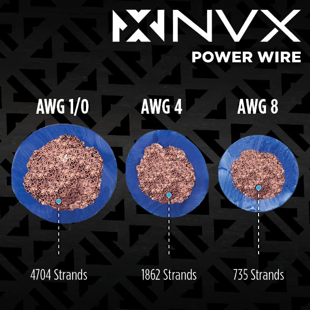 Nvx True 1/0 Gauge Awg 100% Ofc Amplifier Wiring Kit Without Rca Cable ...