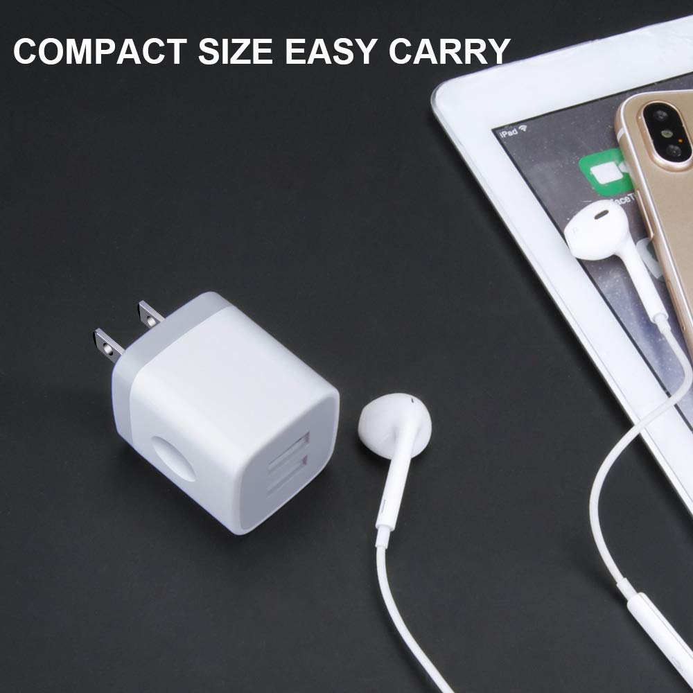 USB Plug, USB Wall Charger 3 Pack, GiGreen Dual Port USB Electrical ...
