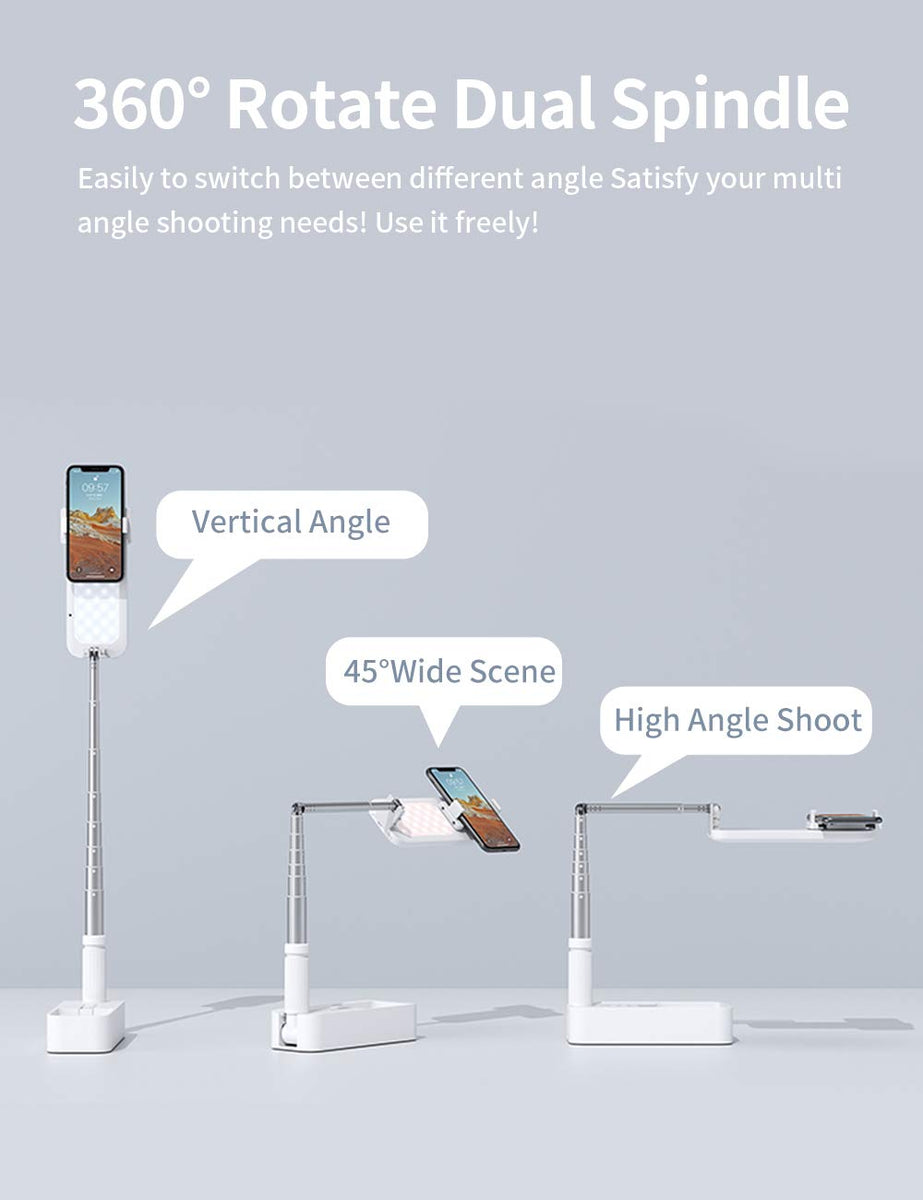 Viozon Extendable Selfie Stand 360 Rotation With Phone Holder, Recharg ...