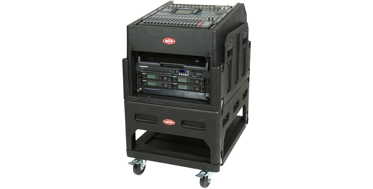 Skb Mighty Gig Rig With 14U Top 6U Front Rack, Built In Pedestal, Opti ...