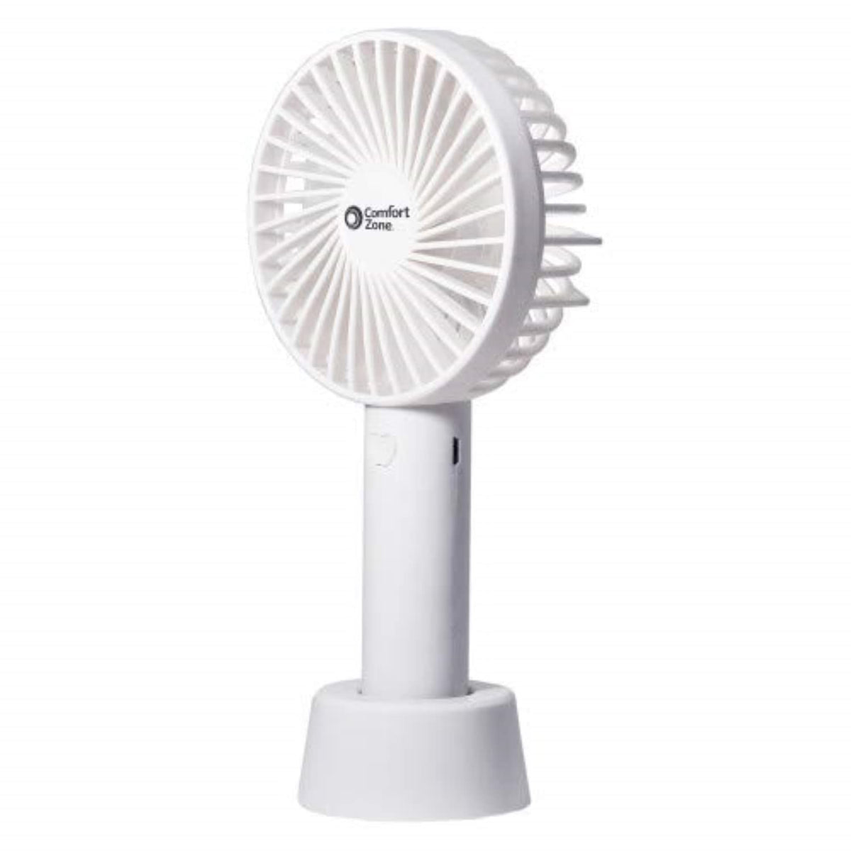 Comfort Zone Personal Handheld Rechargeable Fan, 4 inch, 3 Speed ...