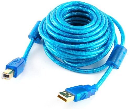 20 Foot A/B Hi Speed Usb 2.0 Cable With Gold Connectors And A Ferrite ...