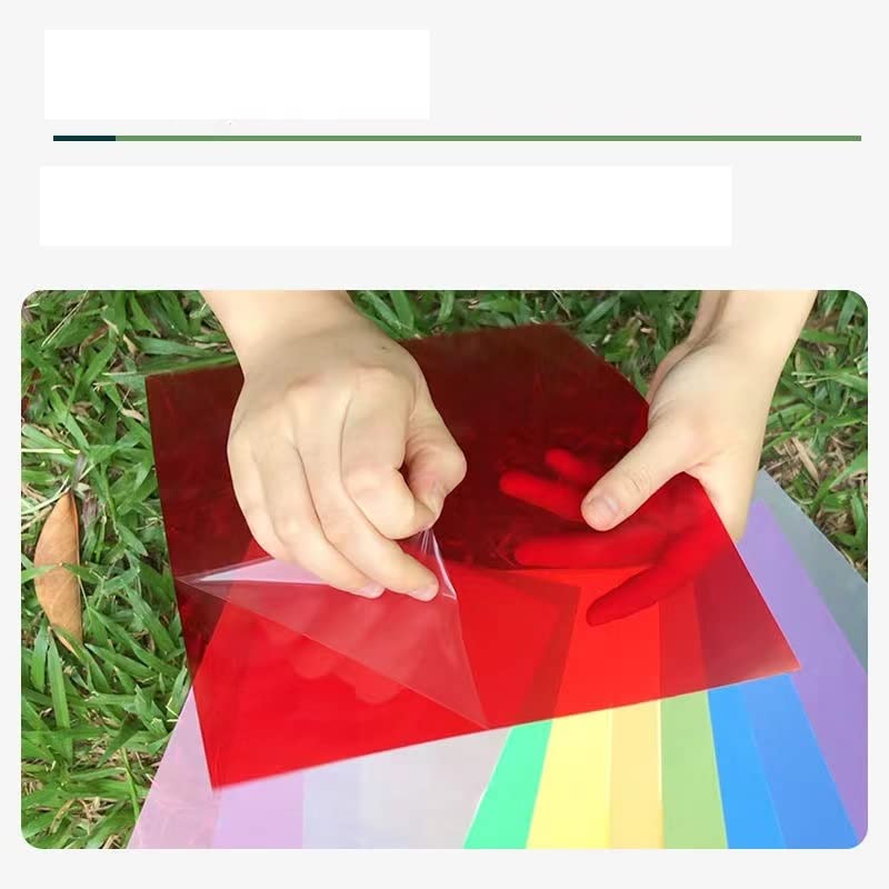 Liliya Color Gel Filter, 12 Pcs Transparent Correction Lighting Gel Fi ...