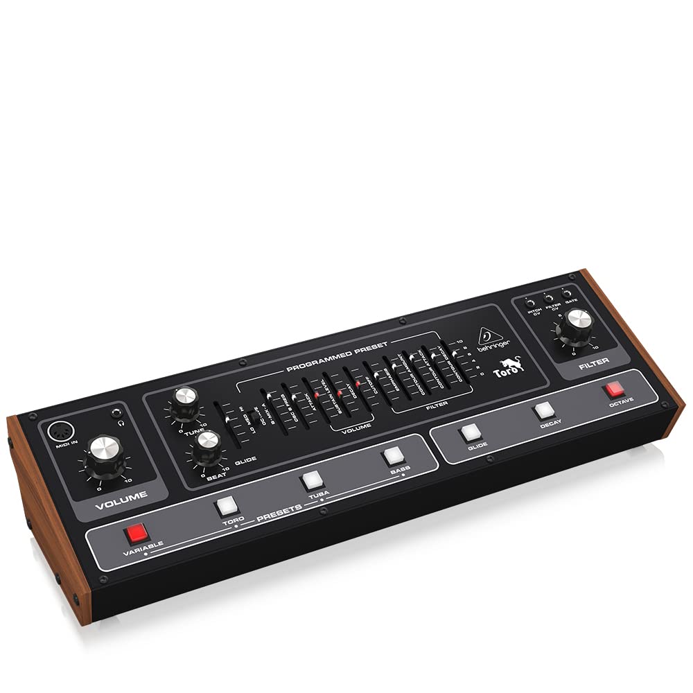 Behringer TORO Classic Analog Bass Synthesizer with 2 VCOs, Ladder ...