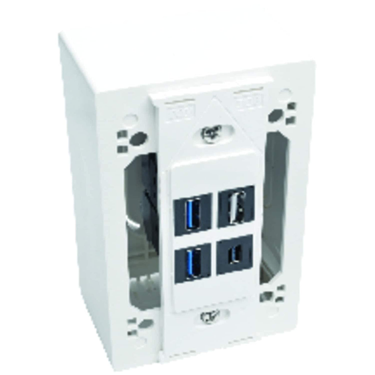 Tripp Lite Single Gang Surface Mount Junction Box, Wallplate, White (N ...