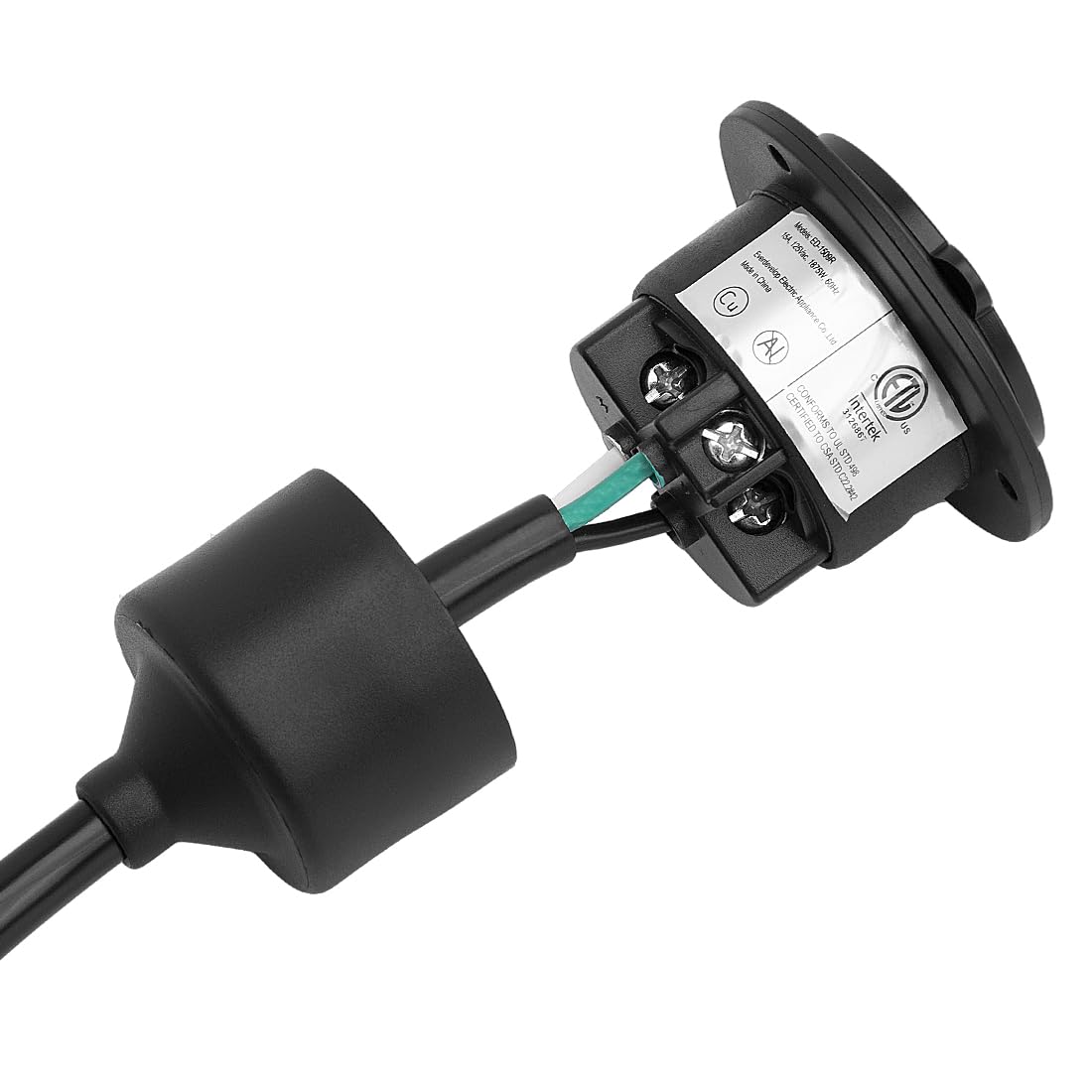 (1.6Feet) Waterproof 15Amp 125V Outdoor Power Outlet Extension Cord,Sj ...