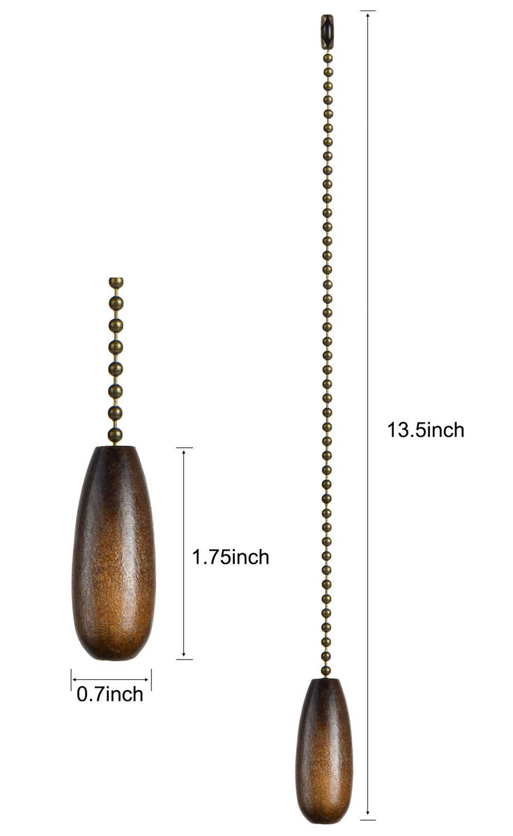Ceiling Fan Pull Chain, 2 Pieces 12 Inch Long 3Mm Diameter Beaded Ball ...