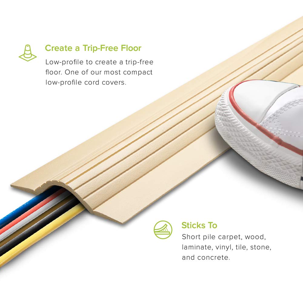 Ut Wire 5 Feet Cable Blanket High Capacity Low Profile Cord Cover And ...