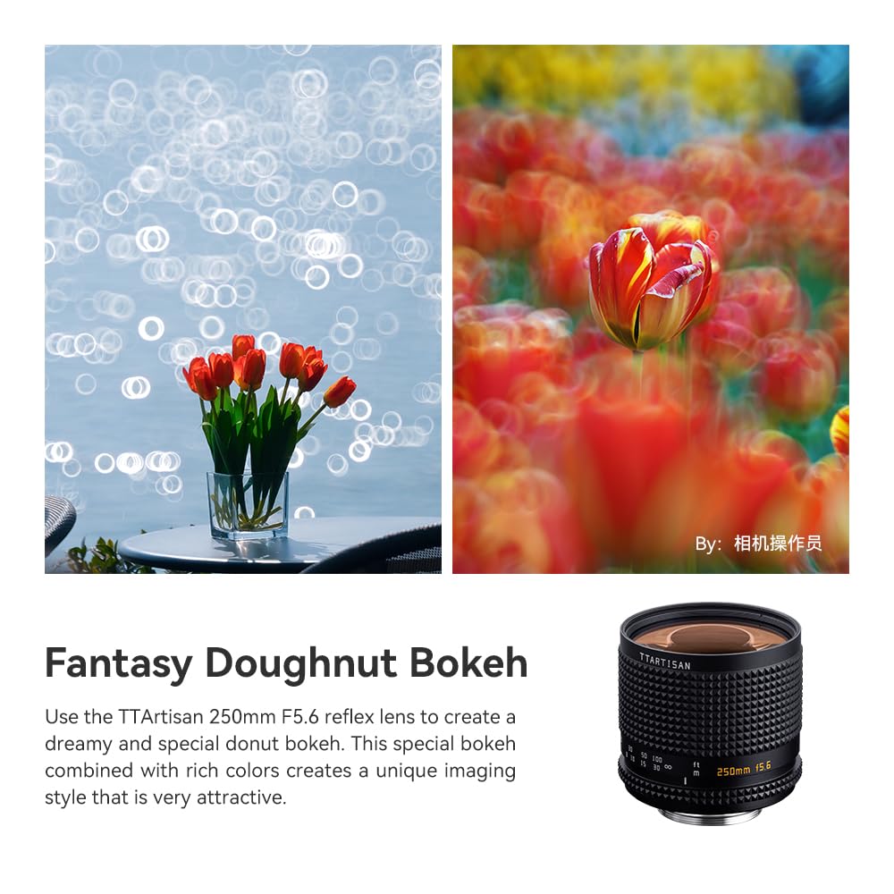 Ttaritsan 250Mm F5.6 Reflex Lens Full Frame Doughnut Bokeh Camera Lens ...