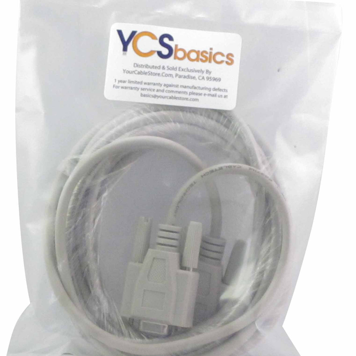 Ycs Basics 15 Foot Db9 9 Pin Serial / Rs232 Male/Female Extension Cabl ...