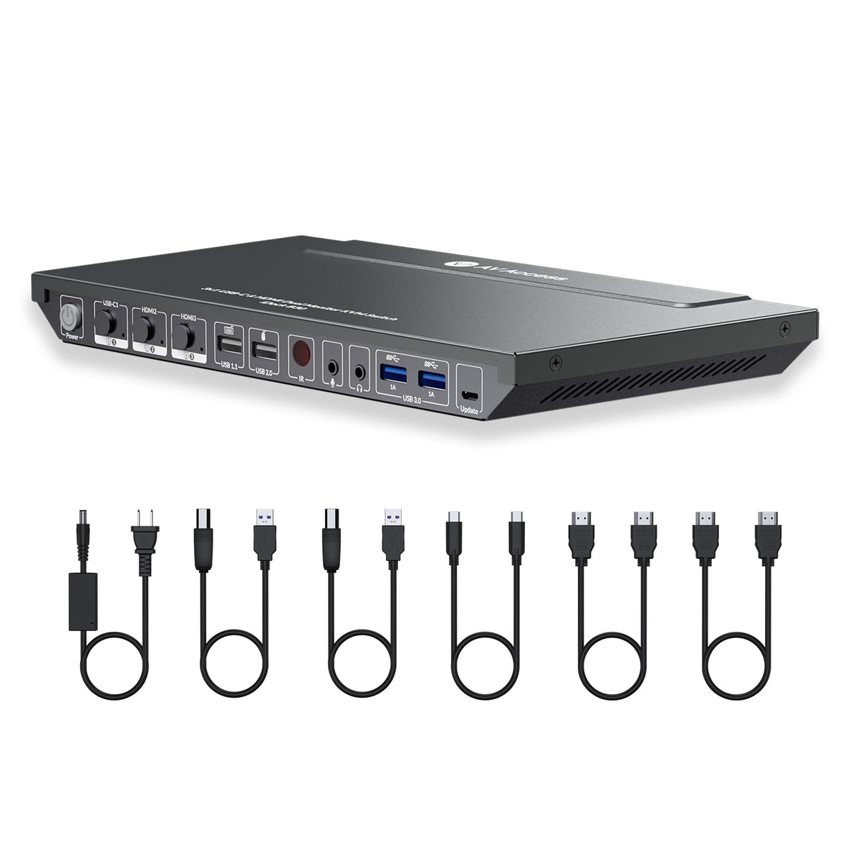 AV Access KVM Switch Dock for a Laptop and 2 Desktop PCs, Dual 4K ...