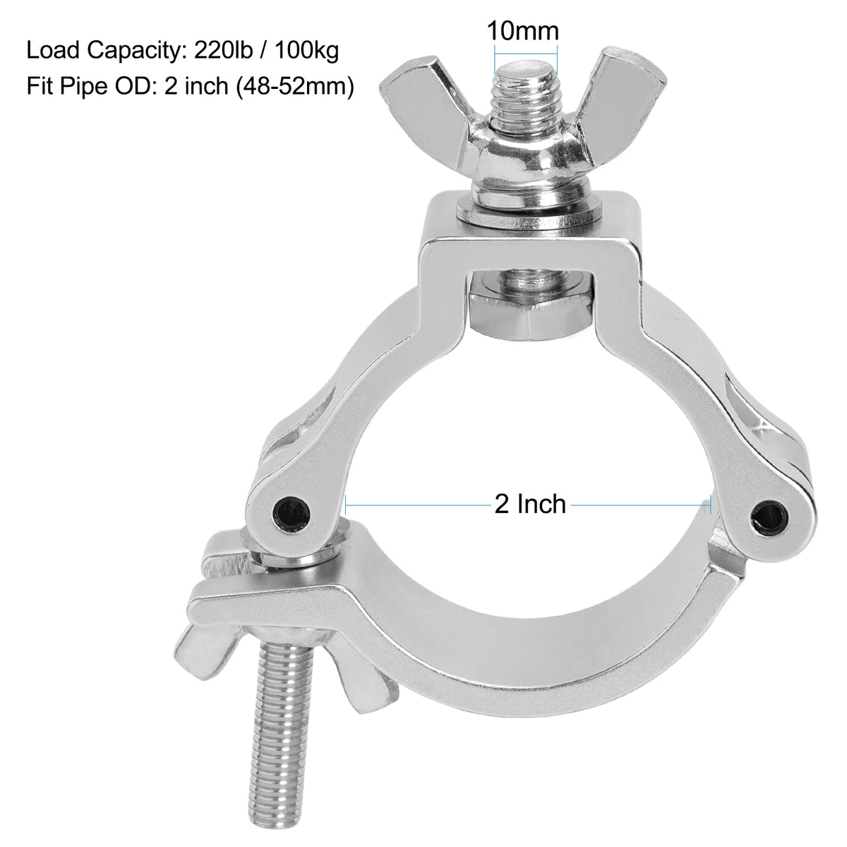 Worldlite Tuv Truss Clamp, 10Pcs 2 Inch Premium Aluminum Stage Lights ...