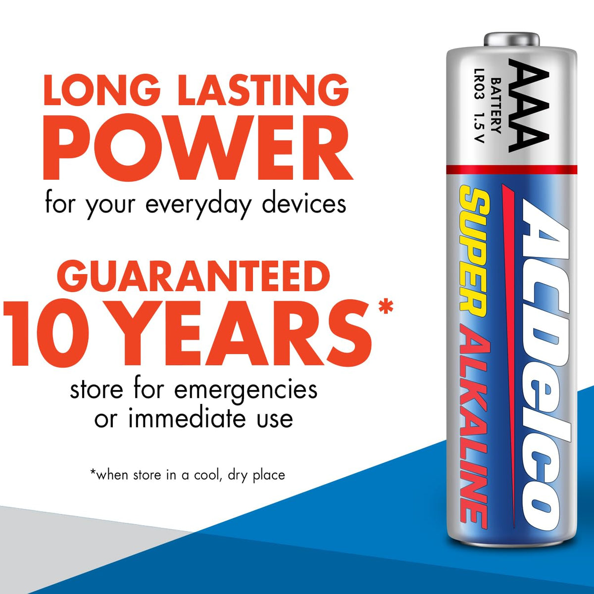 Acdelco 48 Count Aaa Batteries, Maximum Power Super Alkaline Battery ...