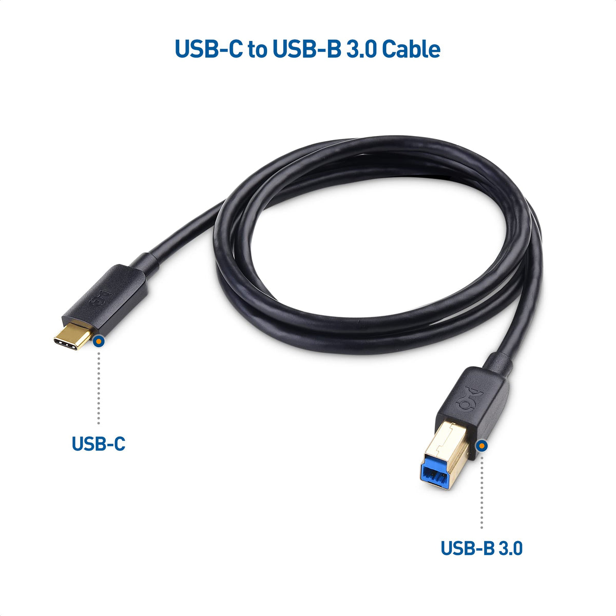 Cable Matters USB C to USB B 3.0 Cable 3.3ft, USBC to USB Type B 3.0 C ...