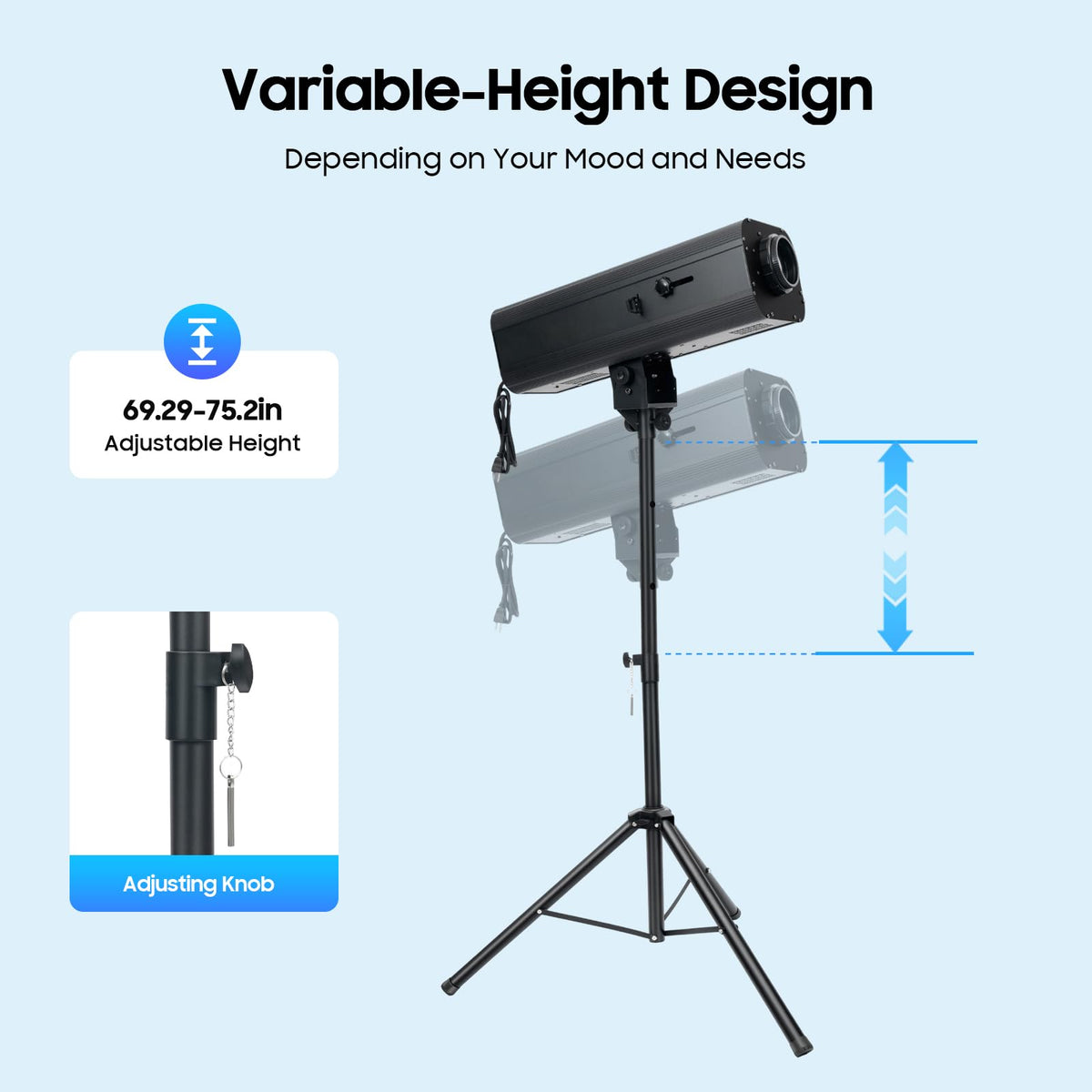 Stage Spotlight, 230W Follow Spot Light Manual Control Spotlight Stage ...