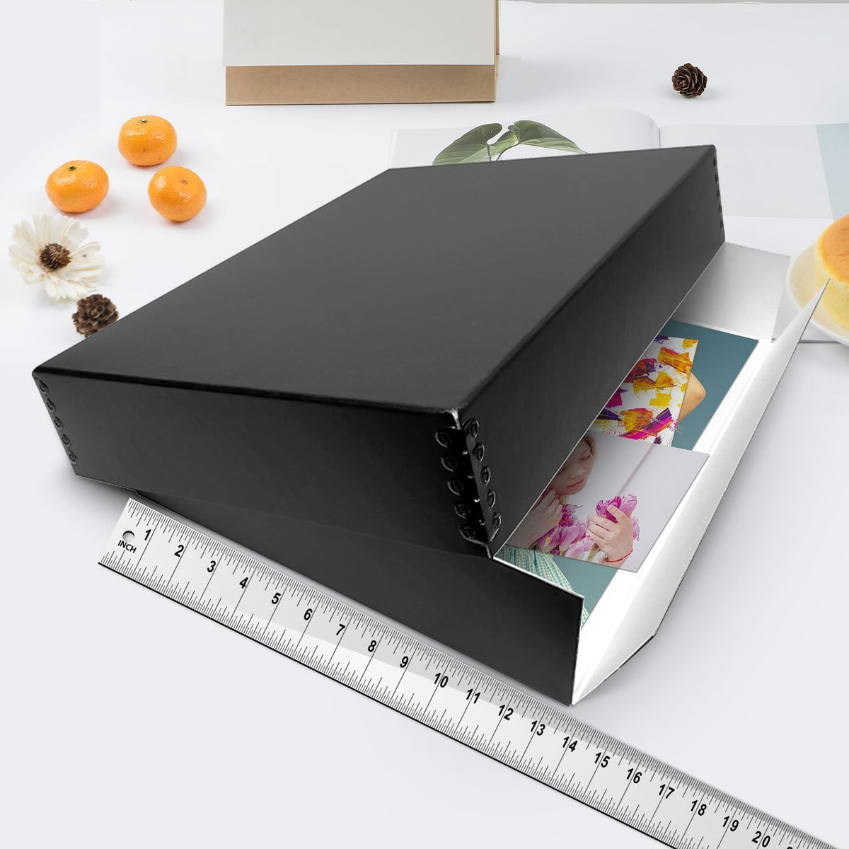 Lineco 13X19 Black Museum Storage Box, Removable Lid And Drop Front De ...