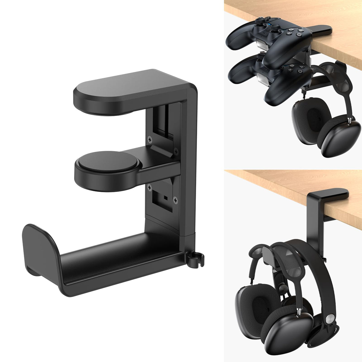 Rotating Headphone Stand - EURPMASK Upgraded PC Gaming Headset Stand ...