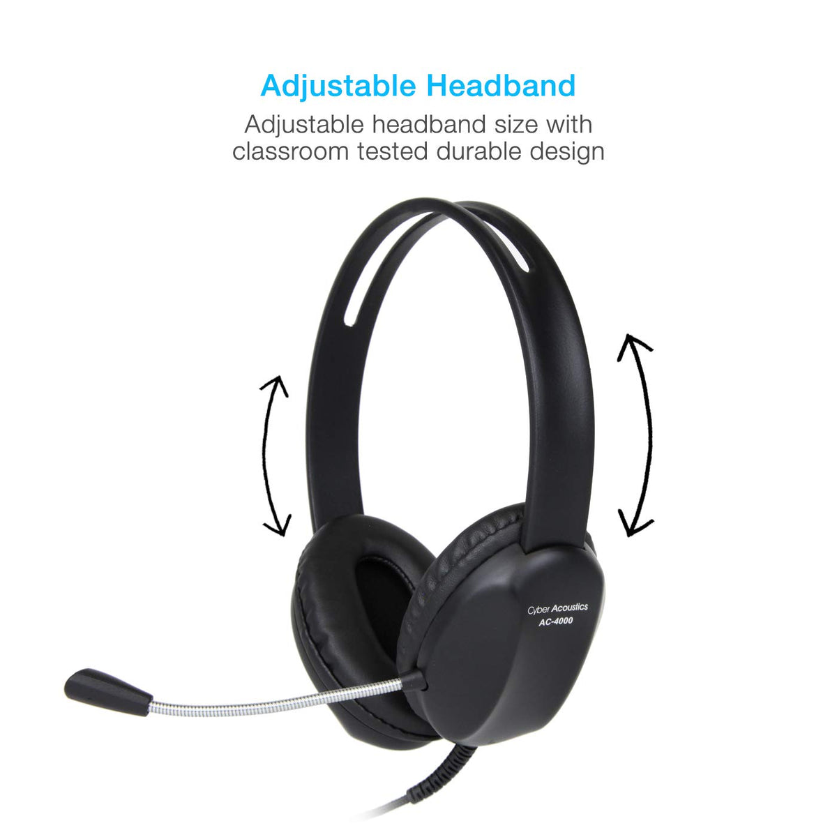 Cyber Acoustics Stereo Pc Headset (Ac 4000), 3.5Mm Connection, Noise C ...