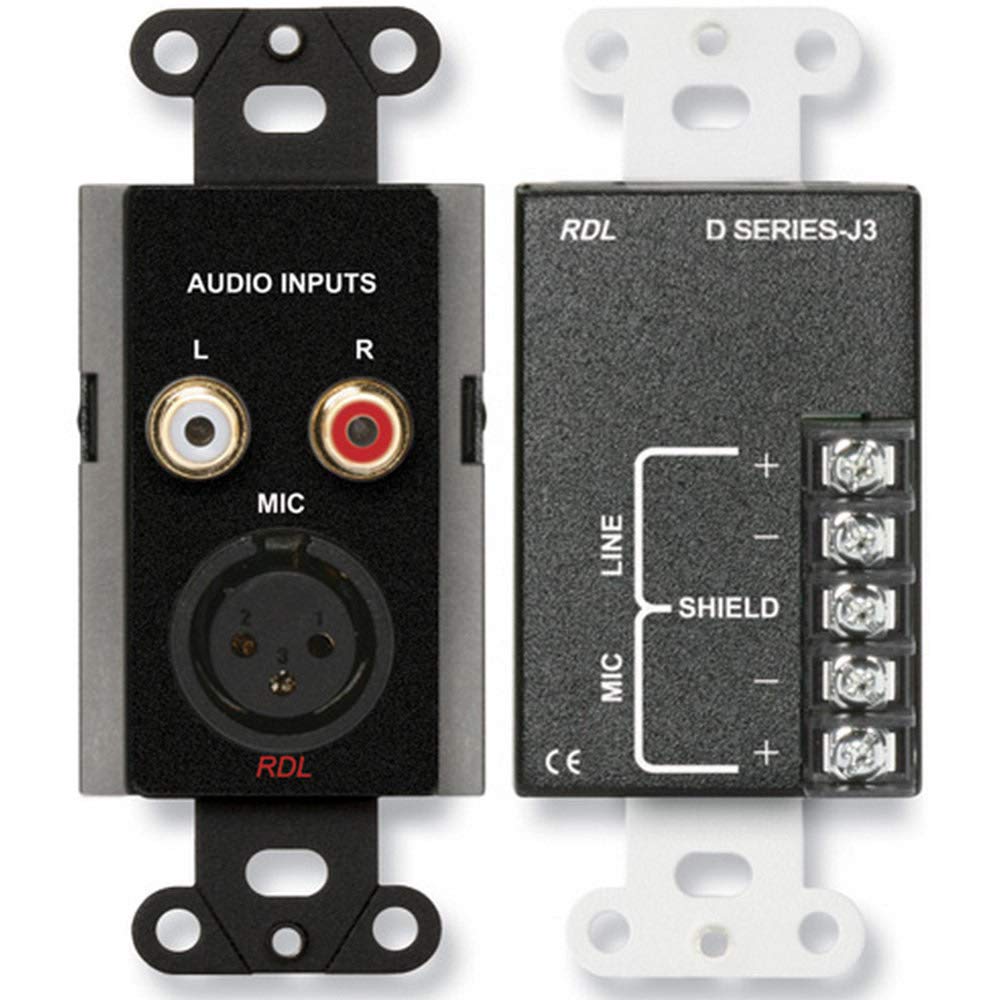 Rdl D J3 Mic/Line Input Panel With Rca, Xlr And Terminal Output ...