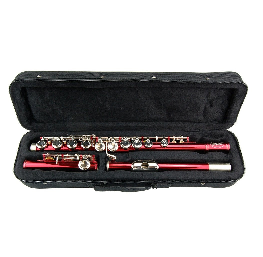 MERANO RED LACQUER PLATED FLUTE KEY OF C WITH CASE – Electroeshop