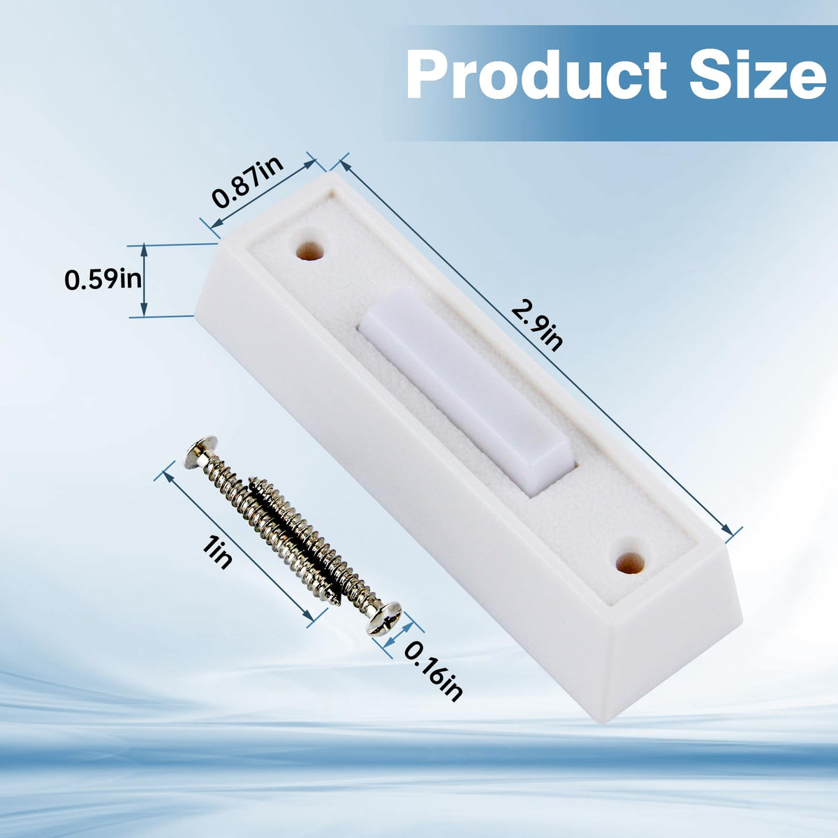 Lighted Doorbell Button, Wired Door Bell Push Button Replacement Door ...