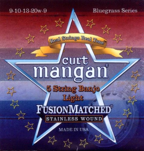 Curt Mangan Fusion Matched Stainless Wound 5 String Banjo Strings (9 1 ...