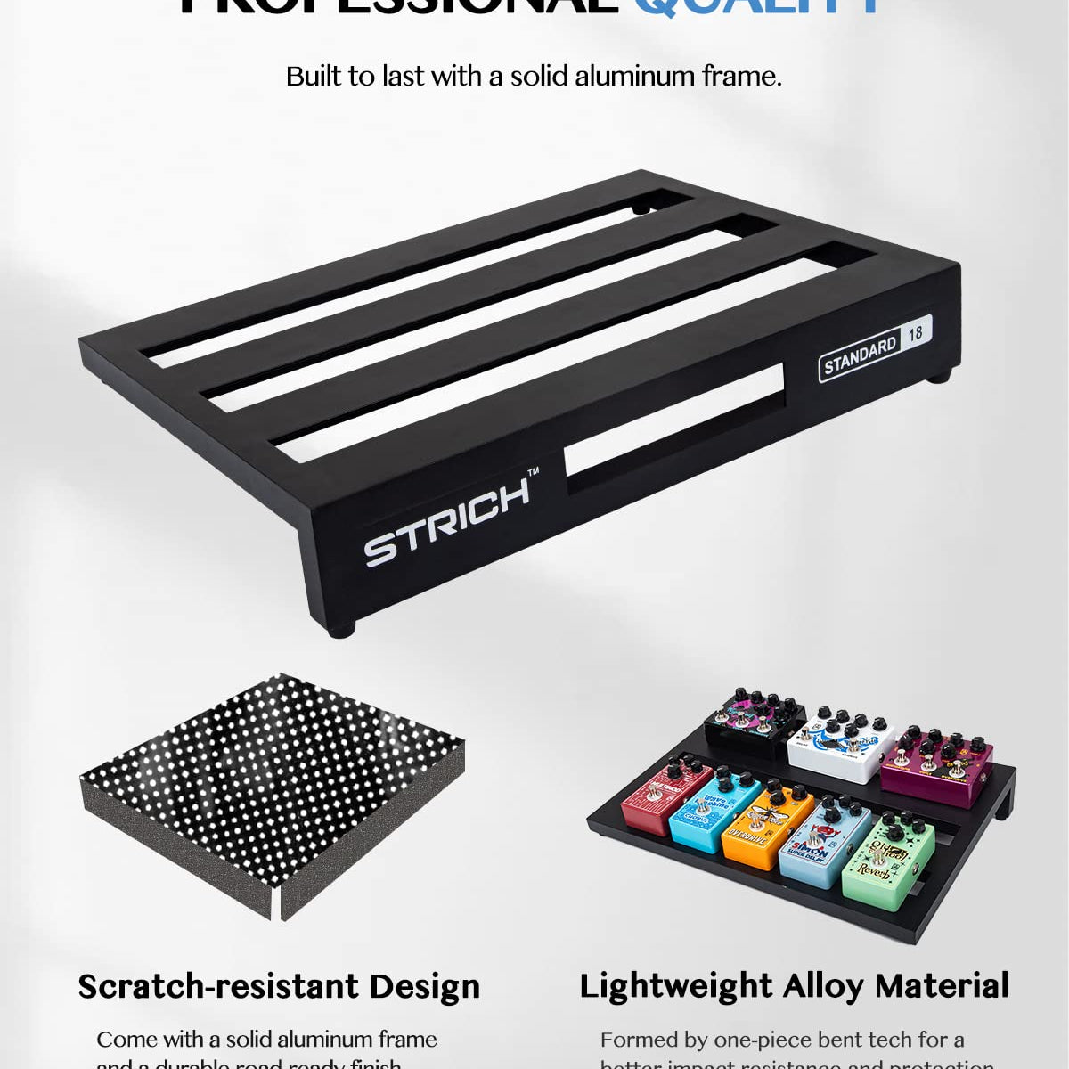 Strich Guitar Pedal Board Aluminum Alloy 1.98Lb Super Light Effect Ped ...