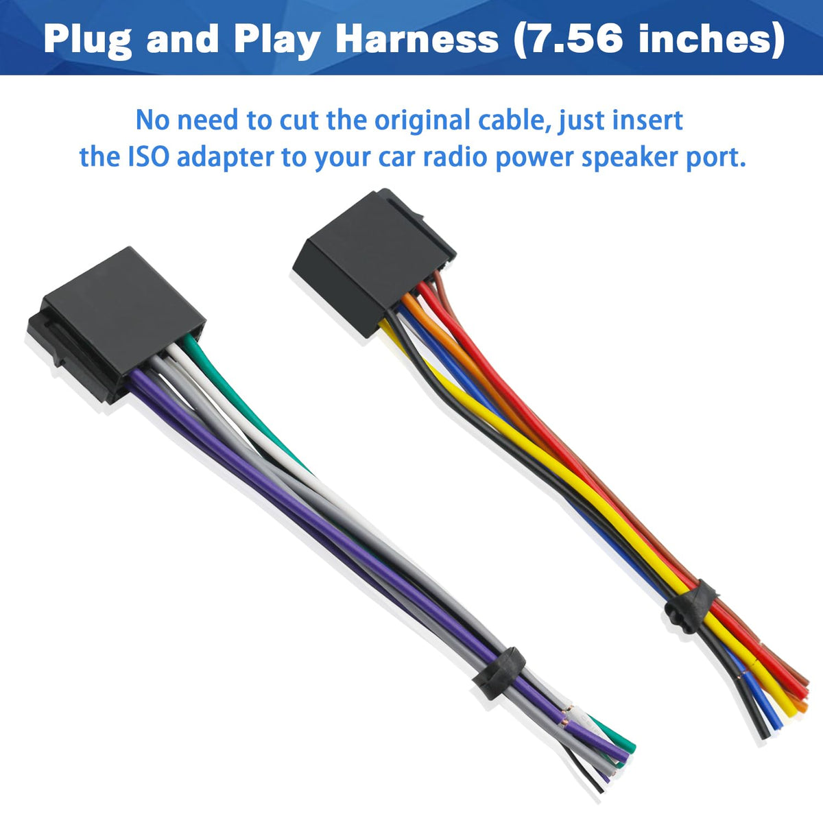 Iso Car Radio Stereo Wiring Harness Connector Replacement For Car Cd D ...