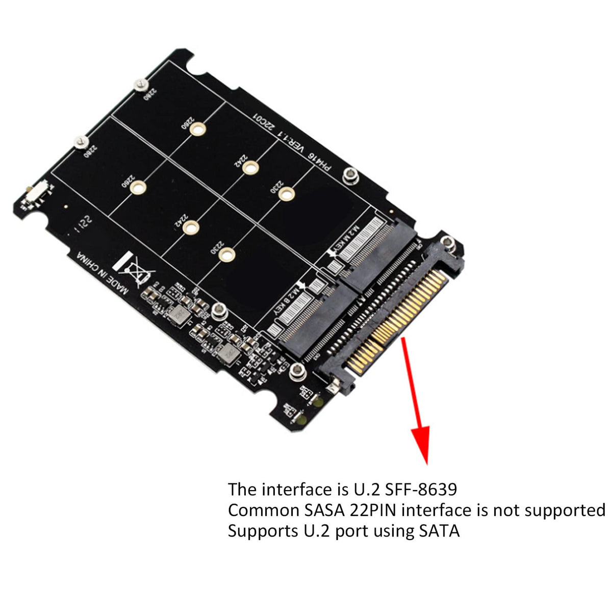 Ngff M Key To M.2 Nvme Ssd Enclosure, 2.5 Inch Ssd Hard Disk Box, Ngff ...