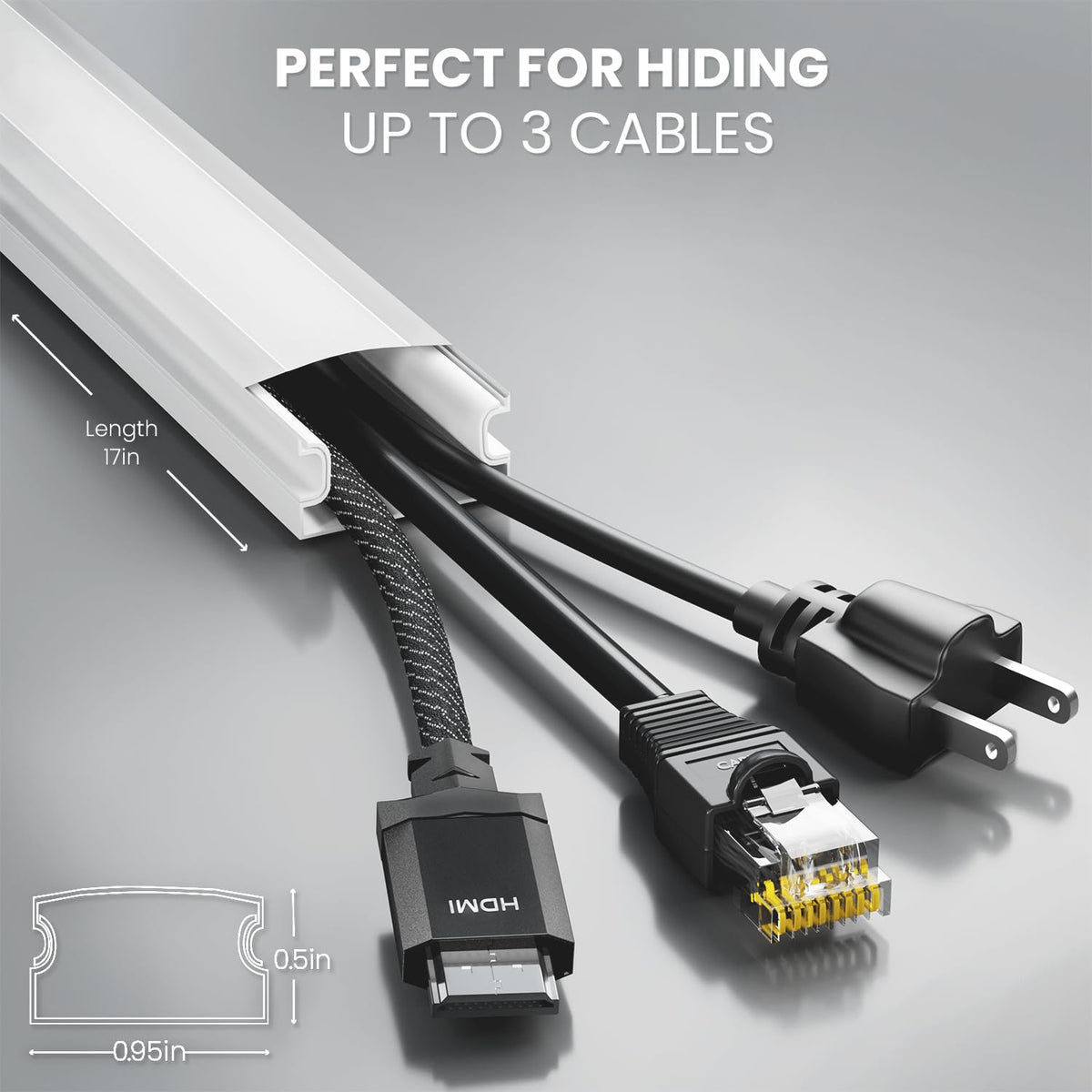 Eveo Cord Hider 306 Cord Cover Wall Cable Hider, Cable Concealer, Wire ...