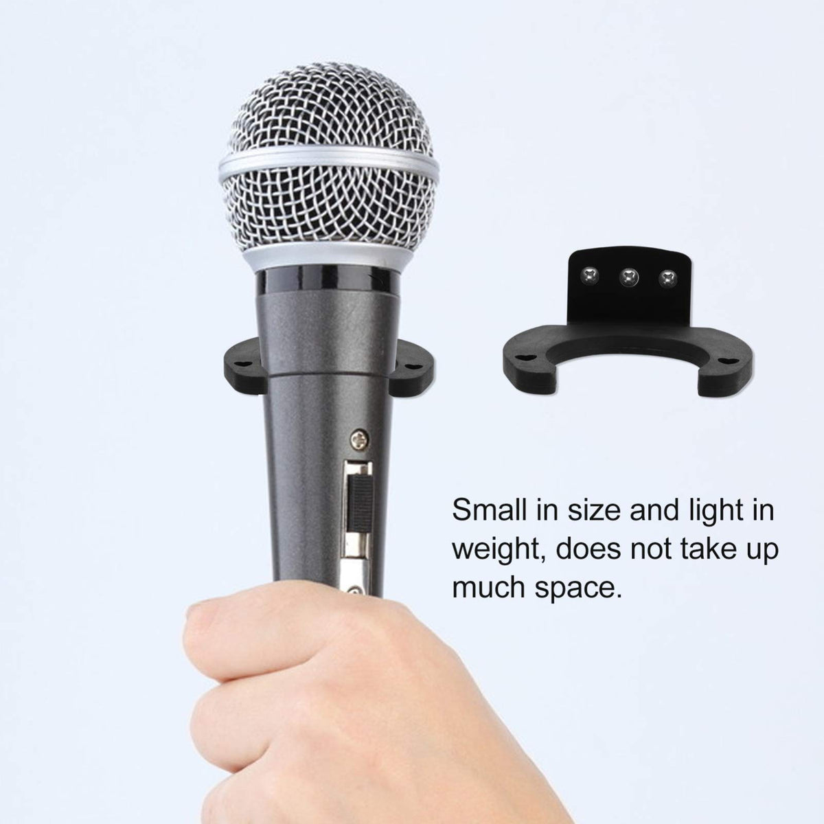 Artibetter 2Pcs Microphone Wall Hanger Wall Mounted Mic Holder Bracket ...