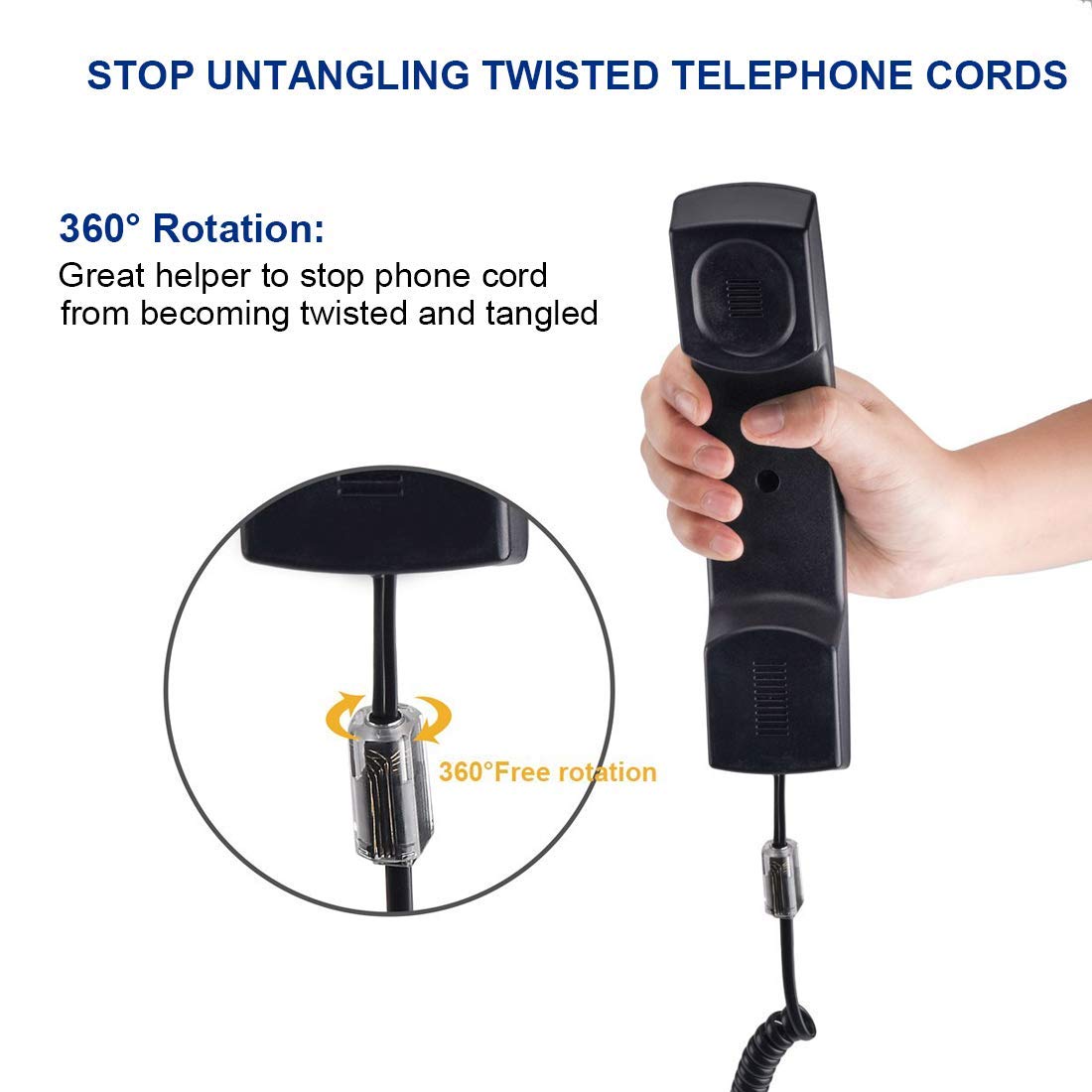 Kinxiyu Telephone Handset Cord Detangler 1 Set, 1 Pack Landline Handse ...