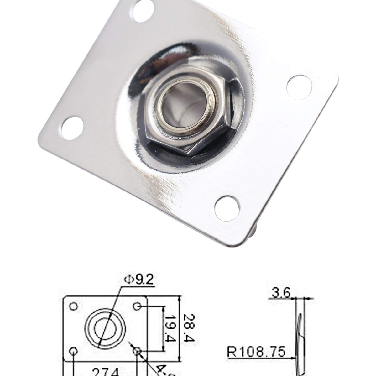 Metallor Output Input Jack Plate Socket For Tele Sg Style Electric Gui ...