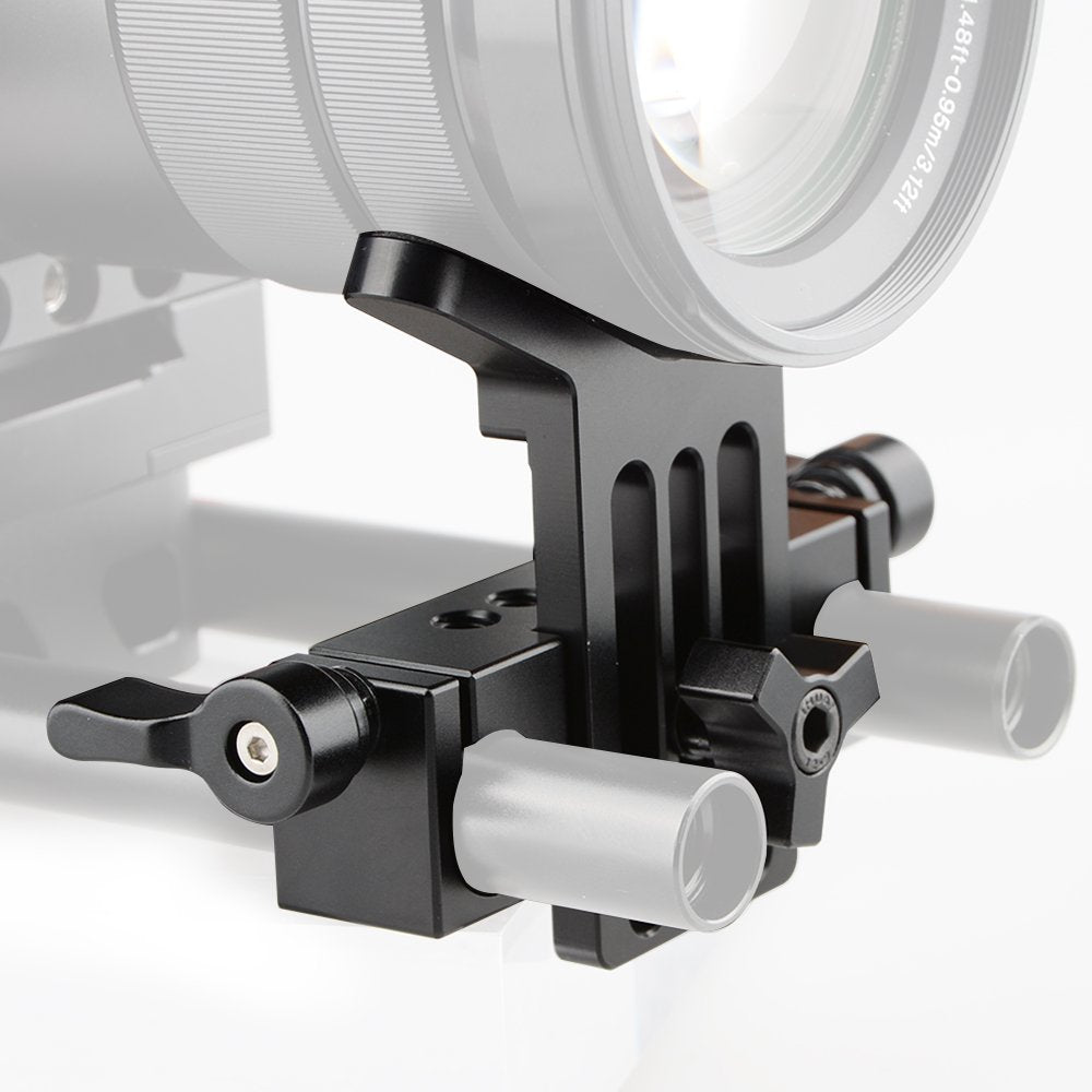 Camvate Lens Support 15Mm Rod Clamp Rail Block For Dslr Rig Rod Suppor ...
