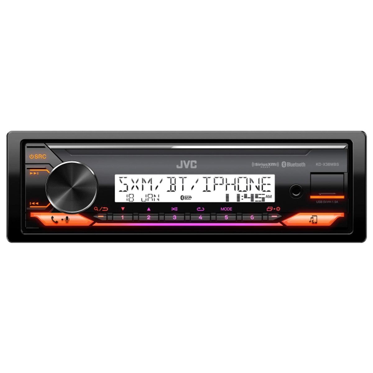 JVC KD-X38MBS Marine/Powersports Radio Receiver Bundled with SXV300M1 ...