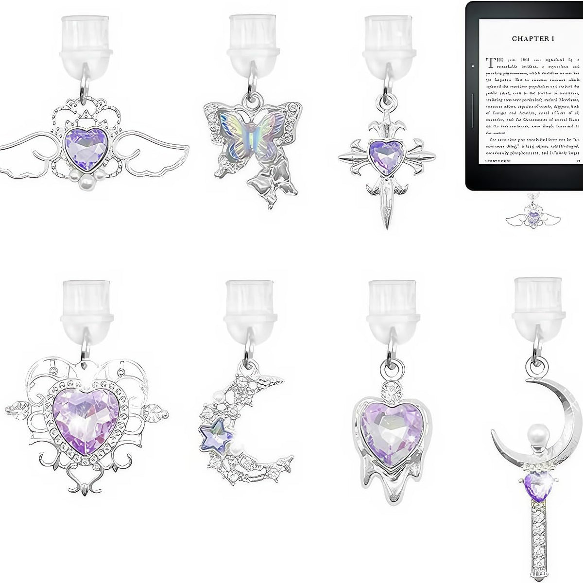 DLDXGXNR Cute Dust Plug Charms for Kindle Type C Port - Crystal Charger ...