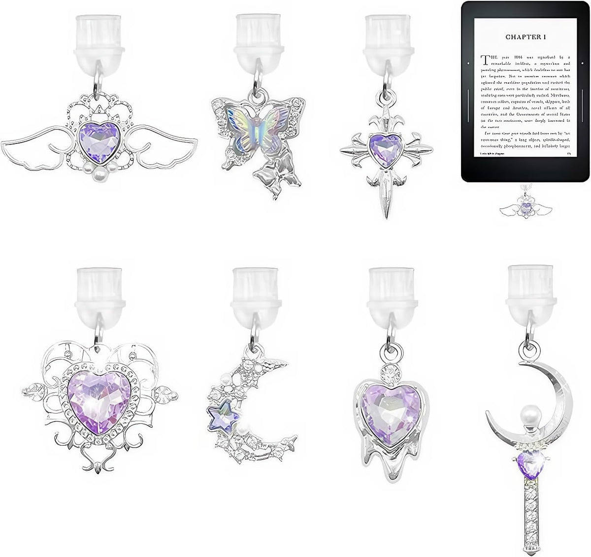 DLDXGXNR Cute Dust Plug Charms for Kindle Type C Port - Crystal Charger ...