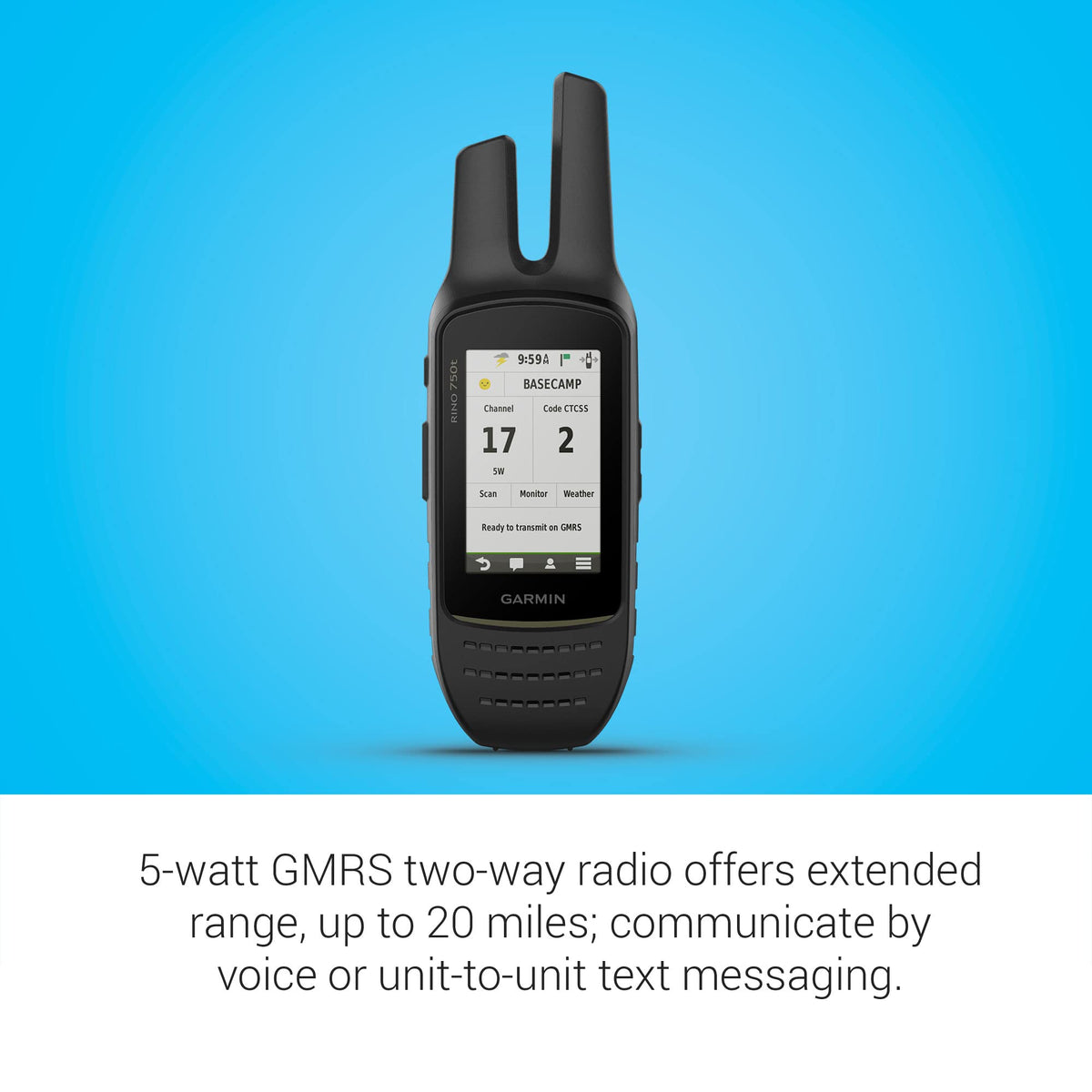 Garmin Rino 750T Two Way Radio With Topo Mapping – Electroeshop