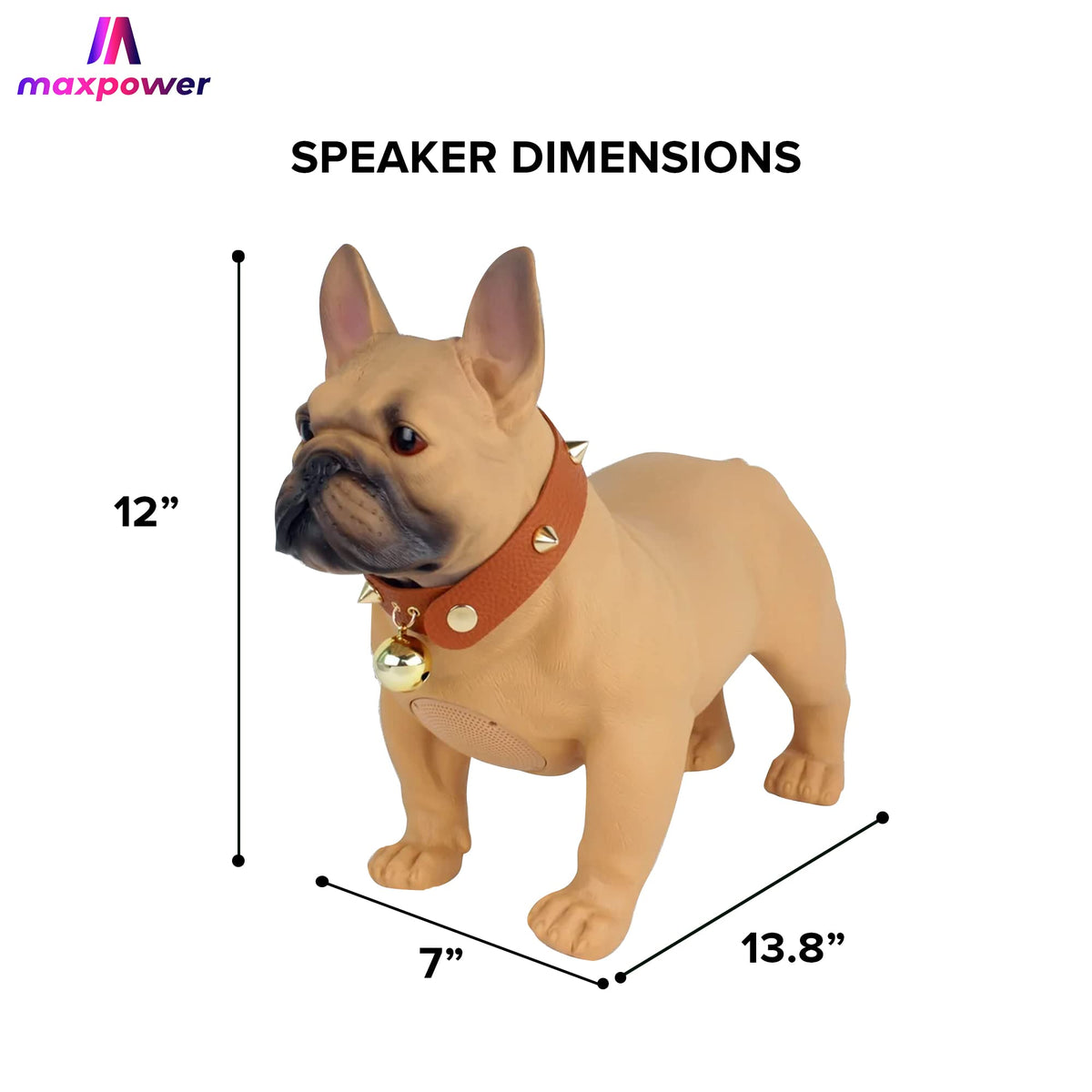 Max Power MD568 Bulldog Bluetooth Speaker - Rechargeable, FM Radio, Br ...